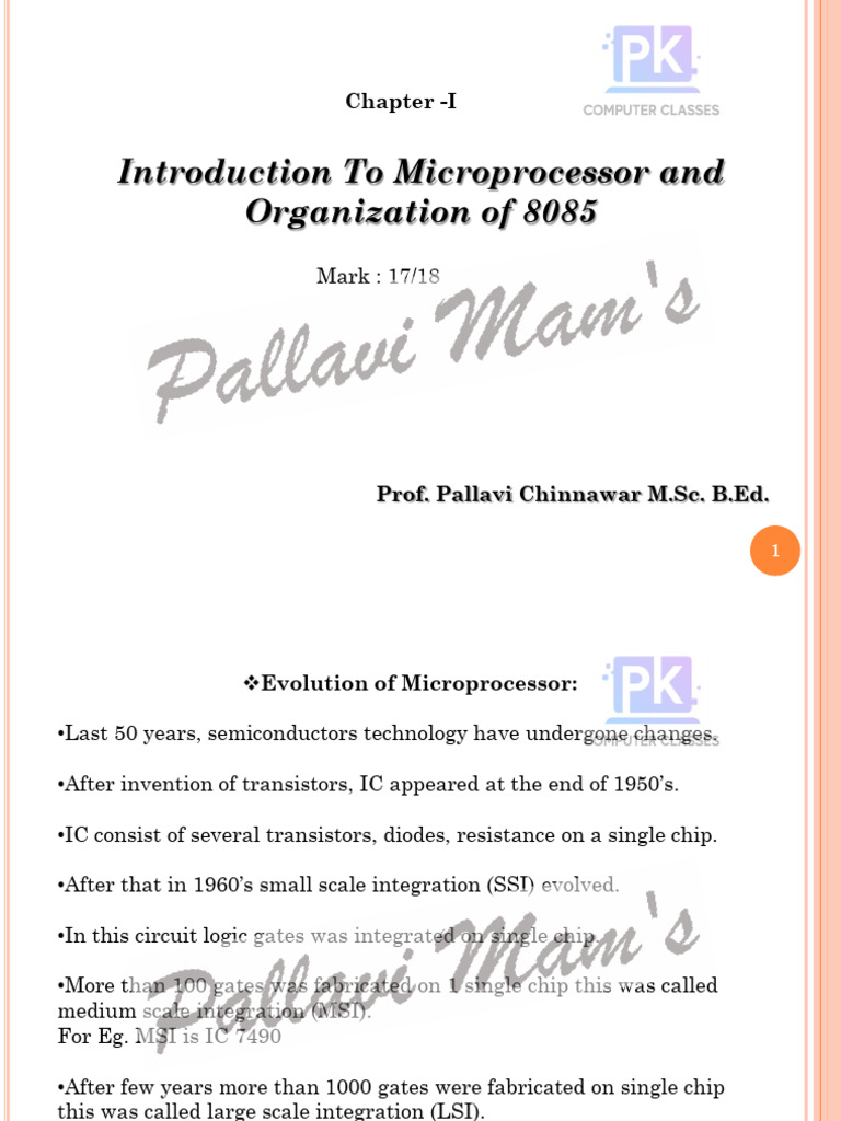 Microprocess - New (Chapter I) 1 | PDF | Computers