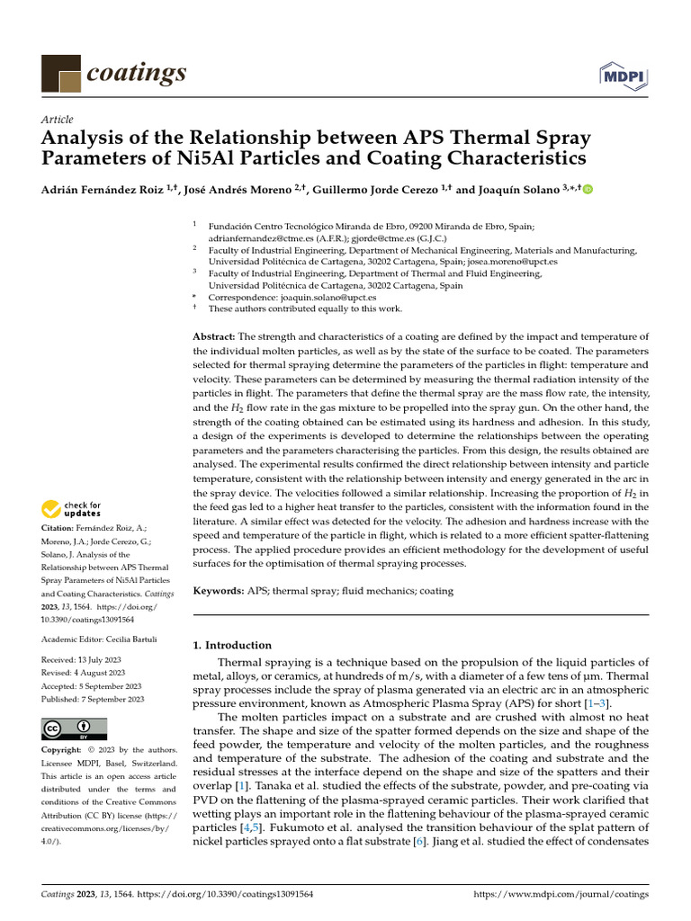 Analysis of The Relationship Between APS Thermal S | PDF | Flow Measurement | Gases