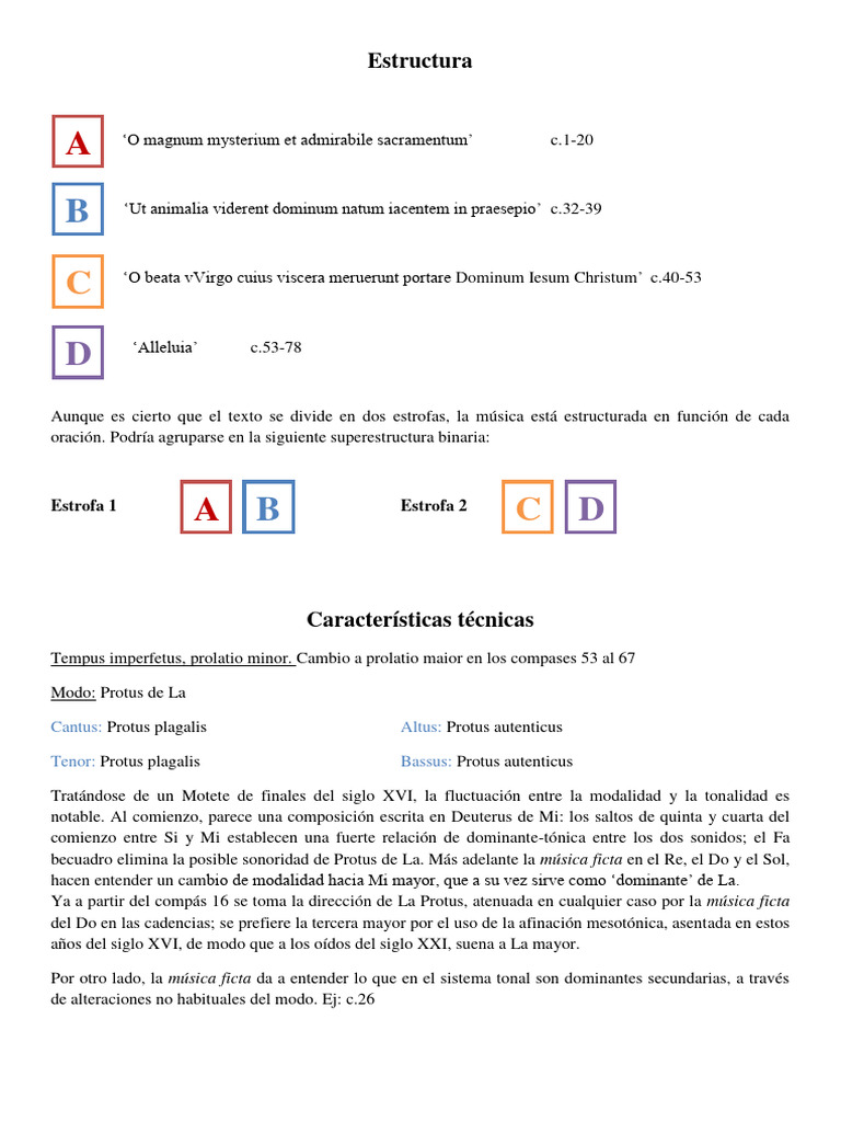 Análisis del Motete "O Magnum Mysterium" | PDF | Arte
