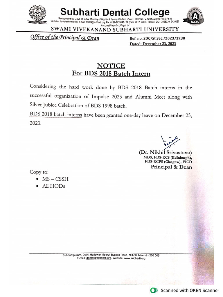 Bds 2018 Batch | PDF