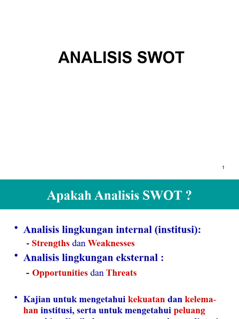 Analisis Swot | PDF