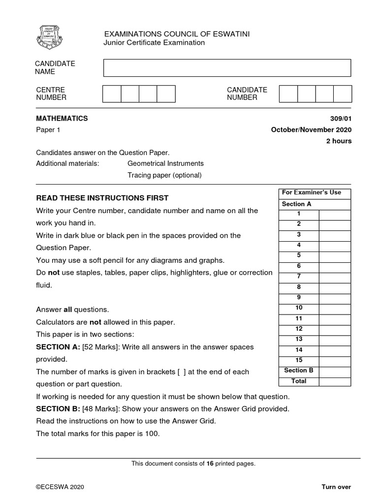 F3 Mathematics 1 | PDF | Inequality (Mathematics) | Elementary Mathematics