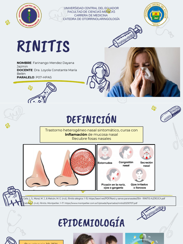 Rinitis Alérgica: Epidemiología y Tratamiento | PDF | Alergia | Alergología
