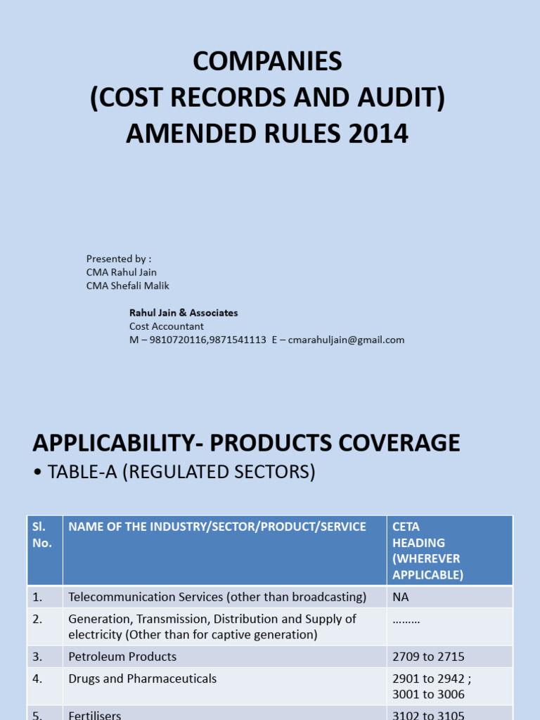 Companies (Cost Records and Audit) Rules | PDF | Rail Transport | Heart