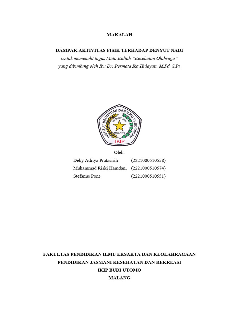 Dampak Aktivitas Fisik pada Denyut Nadi | PDF