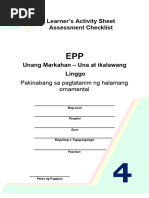 Epp 4 Activity Sheets Agrikultura Week 1 8 | PDF