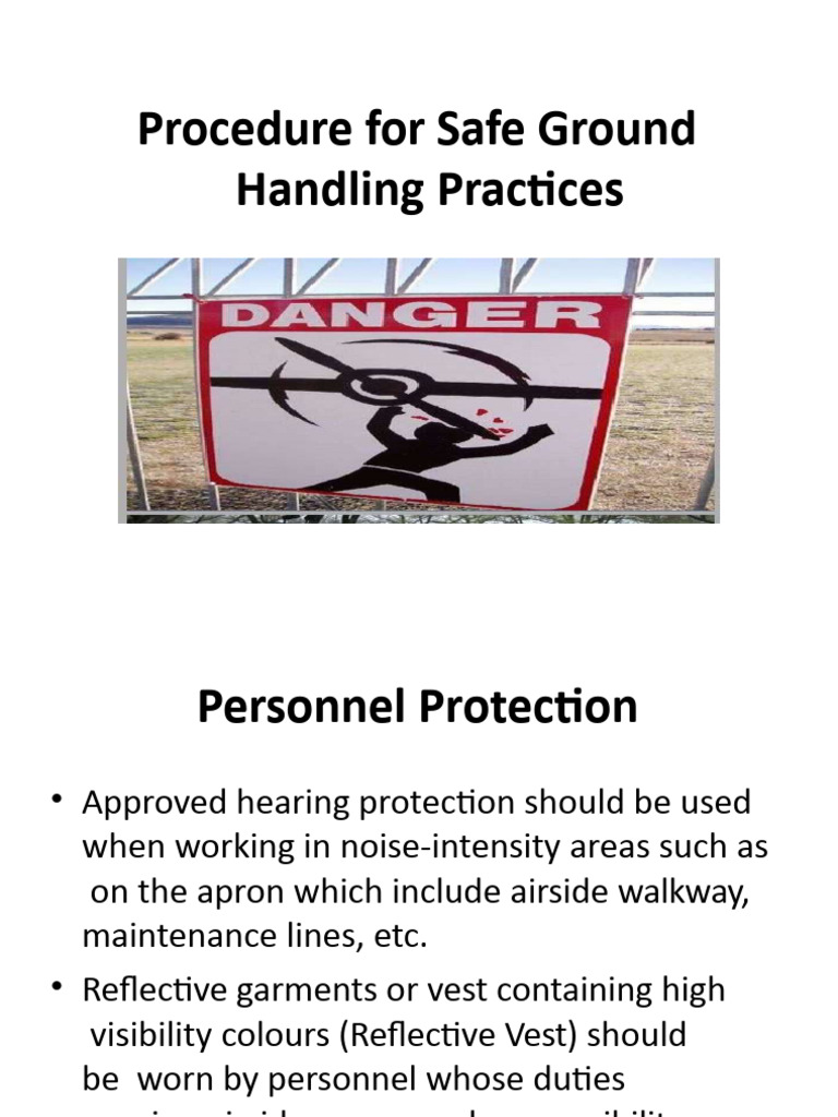 Safe Ground Handling Procedures | PDF | Transport | Manufactured Goods