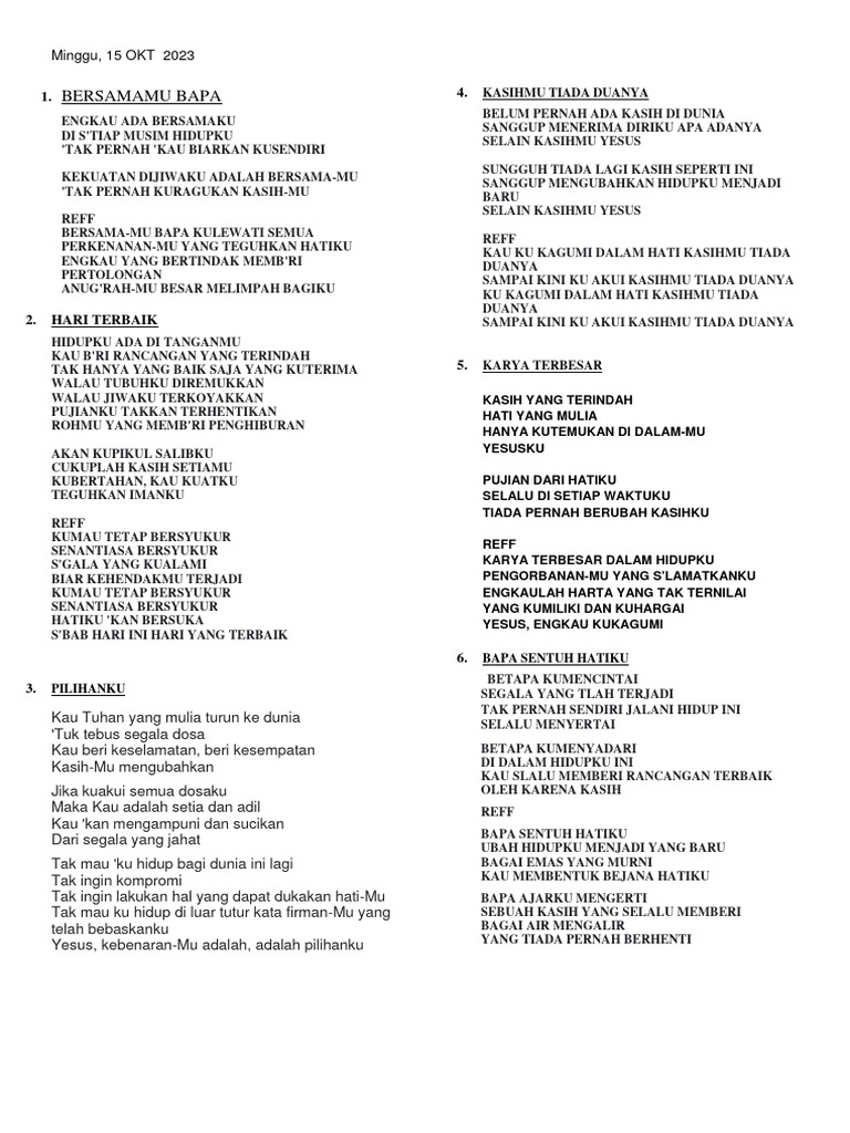 Ibadah, 10 Des 2023 | PDF