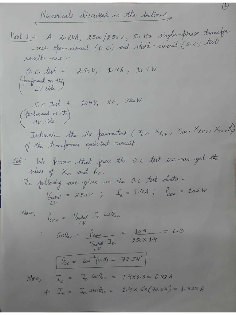 Lecture Numericals | PDF