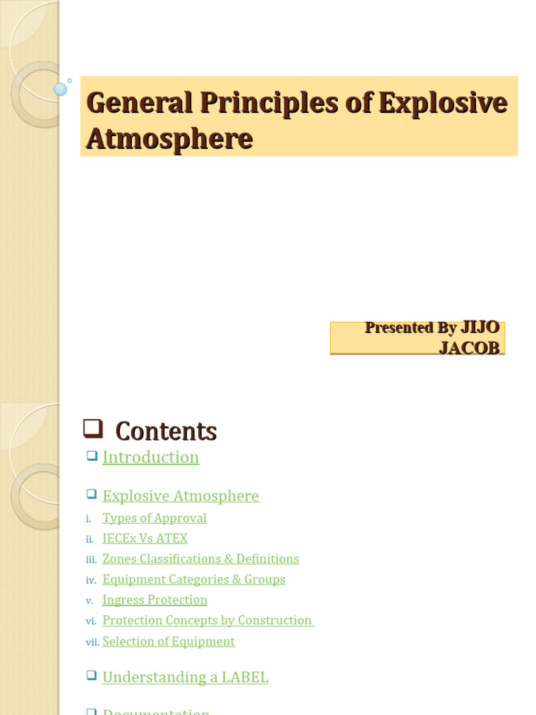 Explosive Atmosphere Safety Guide | PDF | Occupational Safety And ...