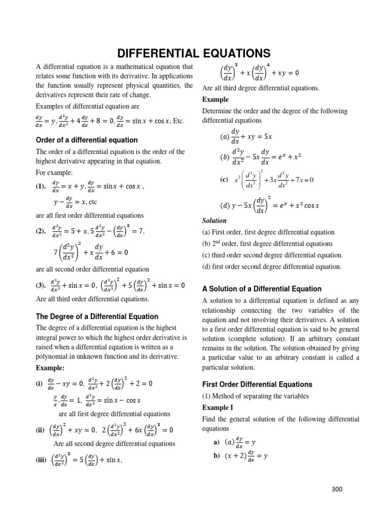 Chapt 10 - Differential Equations | PDF | Teaching Methods & Materials