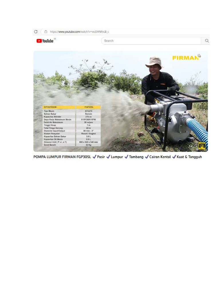 Pompa Firman FGP30SL | PDF