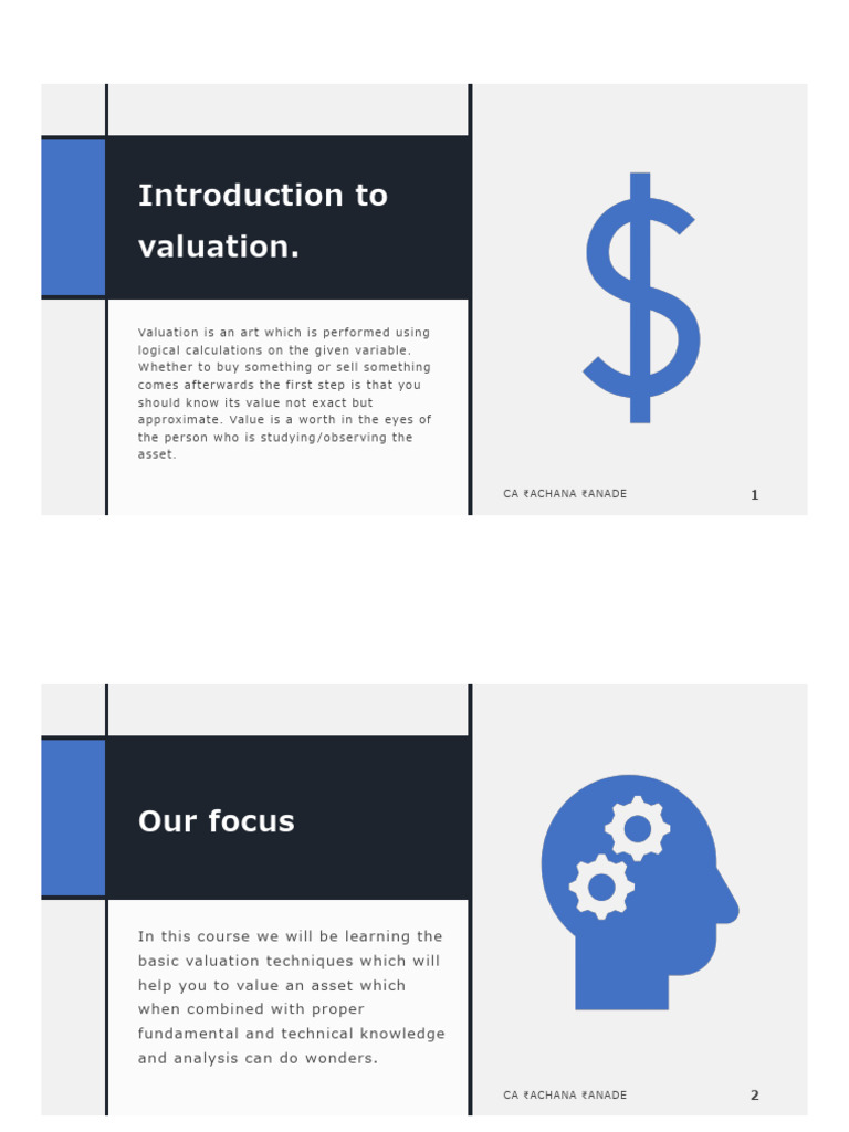 Valuation Basics for Beginners | PDF