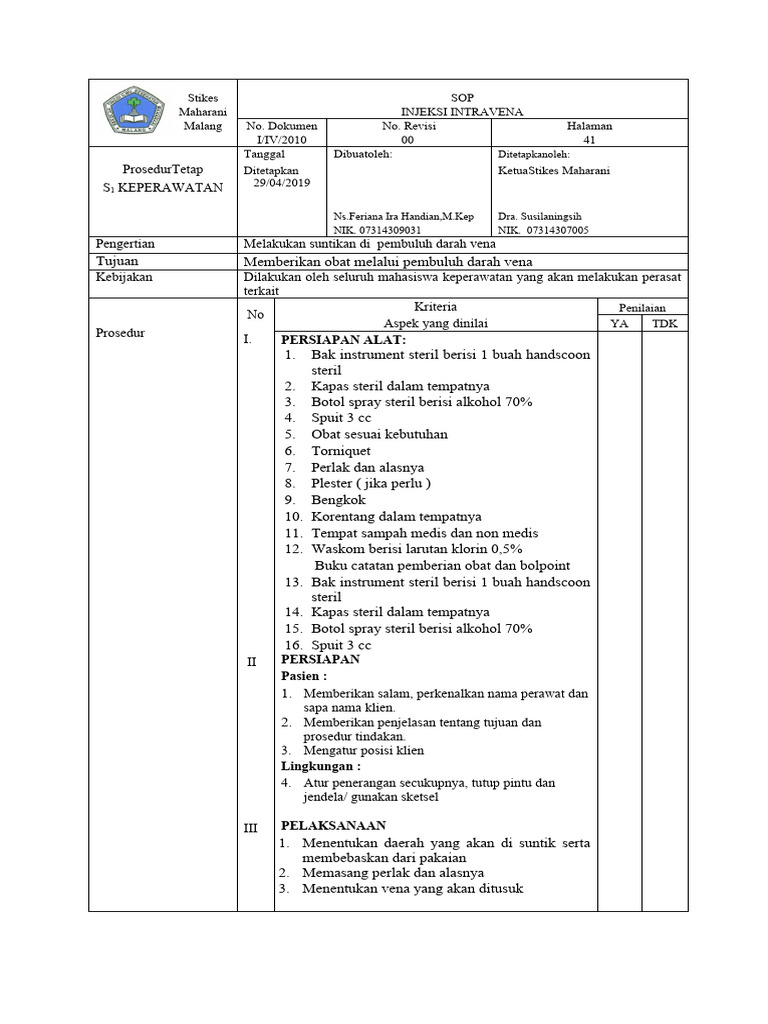 Injeksi IV Siap Print | PDF