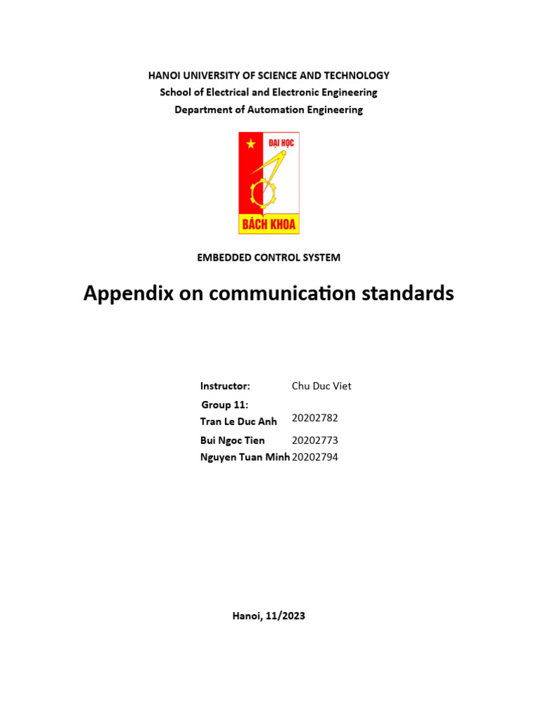 Appendix On Communication Protocols | PDF
