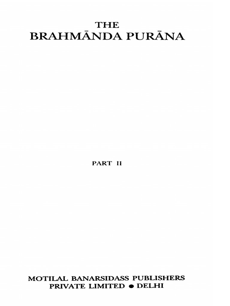 Brahmanda Purana English Part 2 | PDF