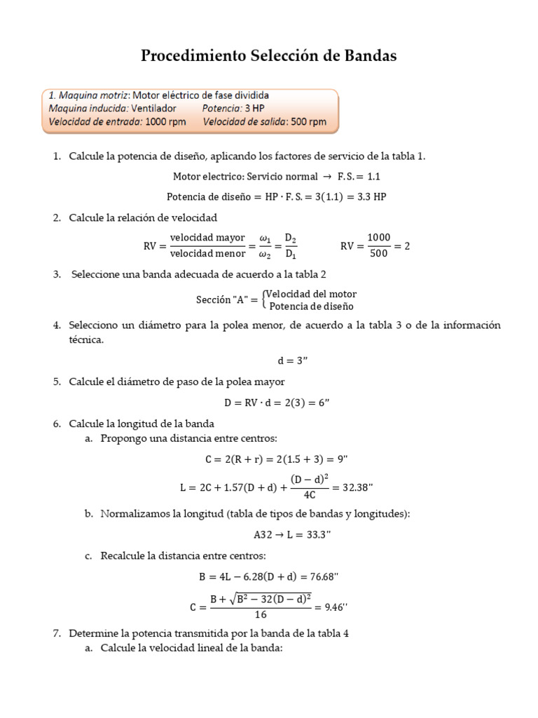 Procedimiento Seleccion de Bandas | PDF