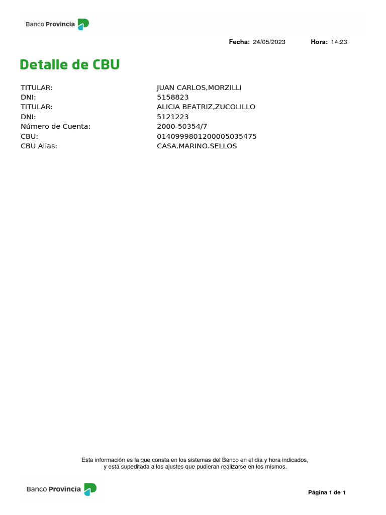 Cbu Casa Marino | PDF