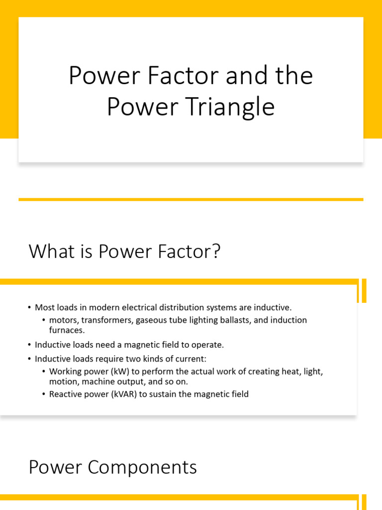 Power Factor and The Power Triangle | PDF | Technology & Engineering