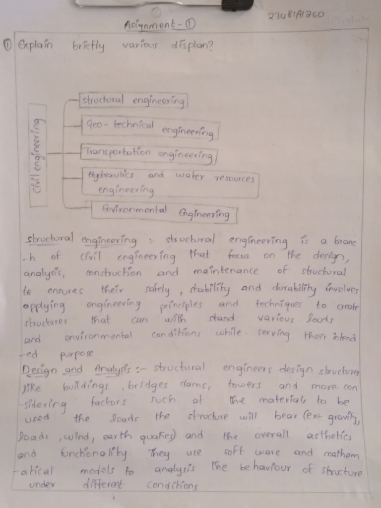 Civil Assignment 1 | PDF