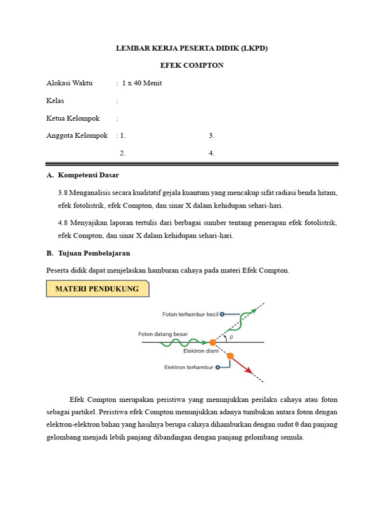 LKPD Efek Compton | PDF