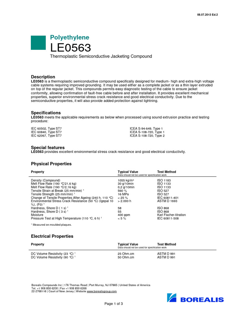 Le0563 PDS Re - America en V2 PDS Am - 2 4481 10031804 | PDF | Thermoplastic | Electrical ...