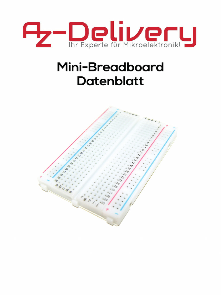 Fiche Tecnique Mini Breadboard Datenblatt | PDF