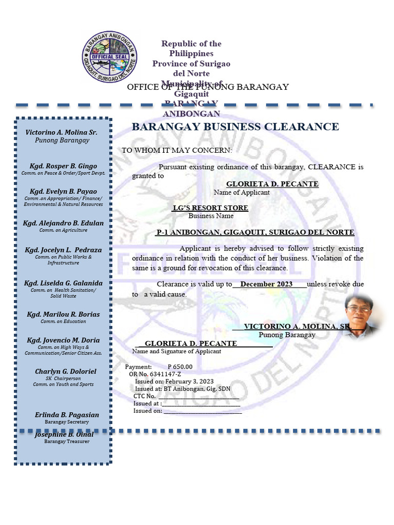 Bgry Business Clearance 2023 | PDF