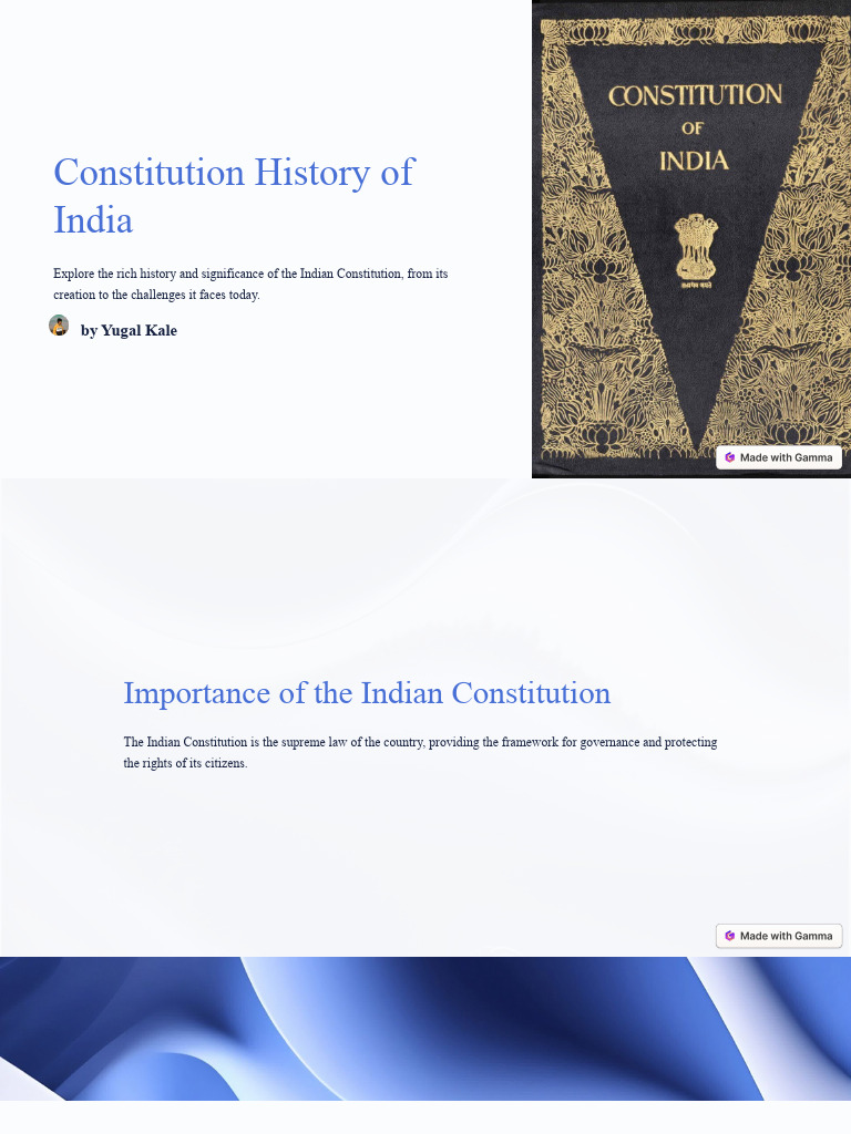 Constitution History of India | PDF