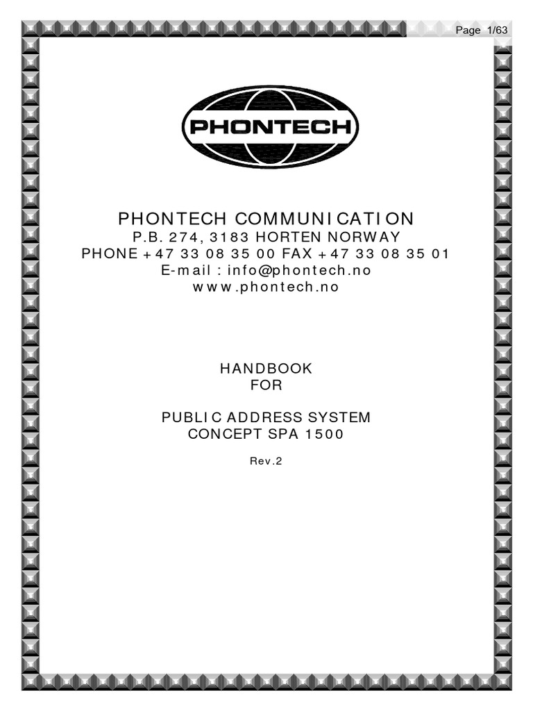 Phontech Pa Spa 35 6626986 | PDF | Amplifier | Loudspeaker