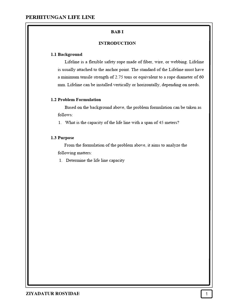 Perhitungan Life Line | PDF | Mechanical Engineering | Building Engineering