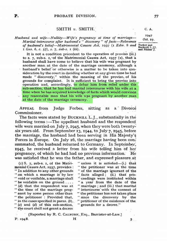 SMITH v. SMITH. (1948) P. 77 | PDF