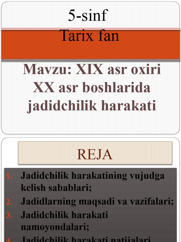 5-Sinf TARIX (Uzsmart - Uz) | PDF