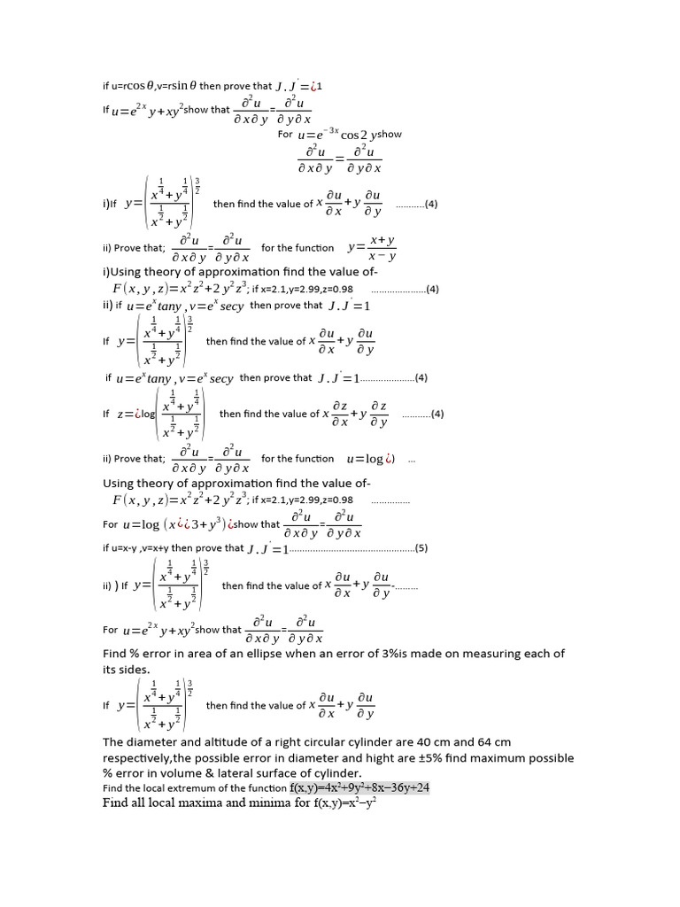 Partial Differentiation | PDF