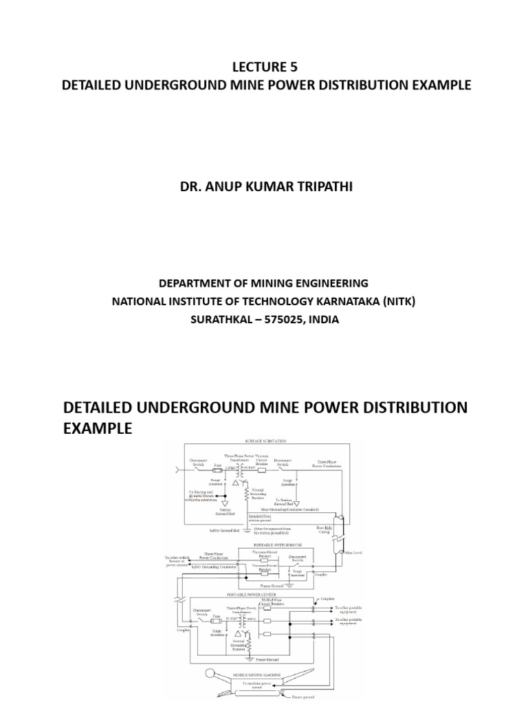 Lecture 5 - Detailed Underground Mine Power Distribution Example | PDF ...