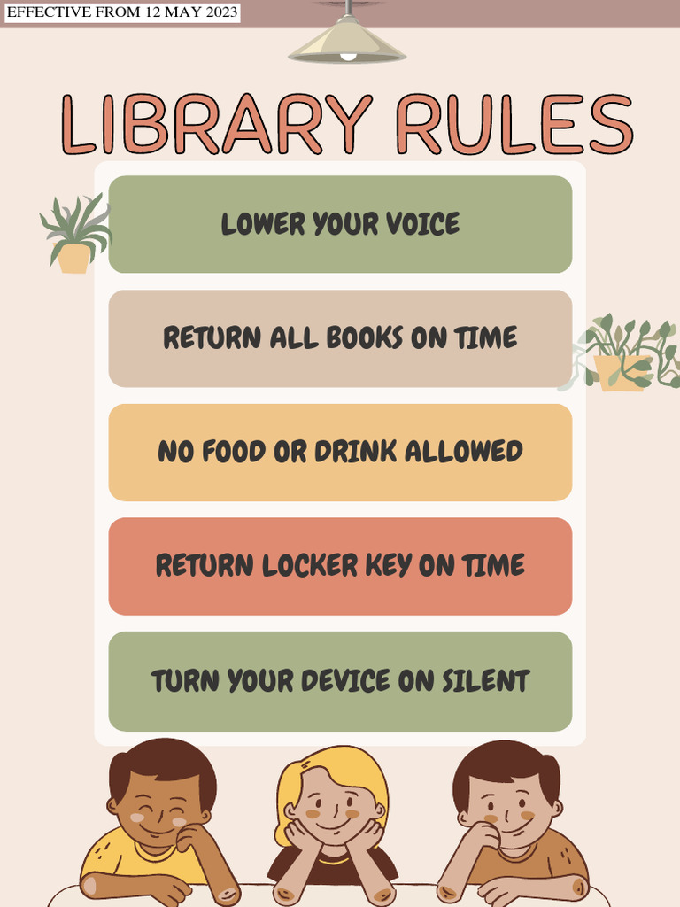 Library Rules Poster | PDF
