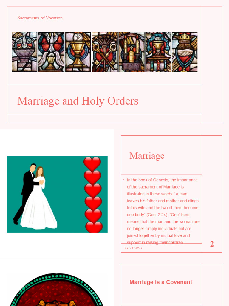 Marriage and Holy Orders | PDF