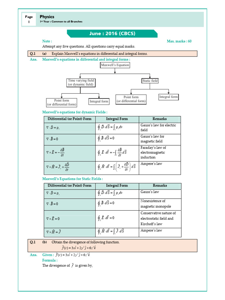 Solution Engg Physics RGPV Main Paper 2016 June | PDF | Laser | Diffraction
