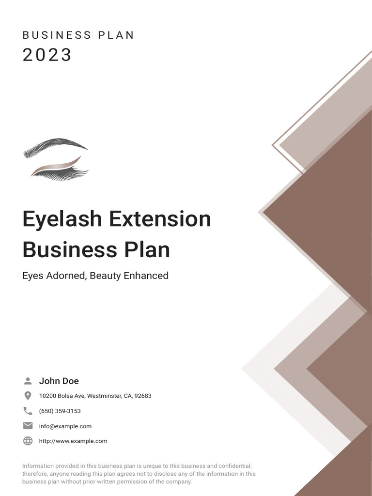 Eyelash Extension Business Plan | PDF | Marketing | Marketing Strategy