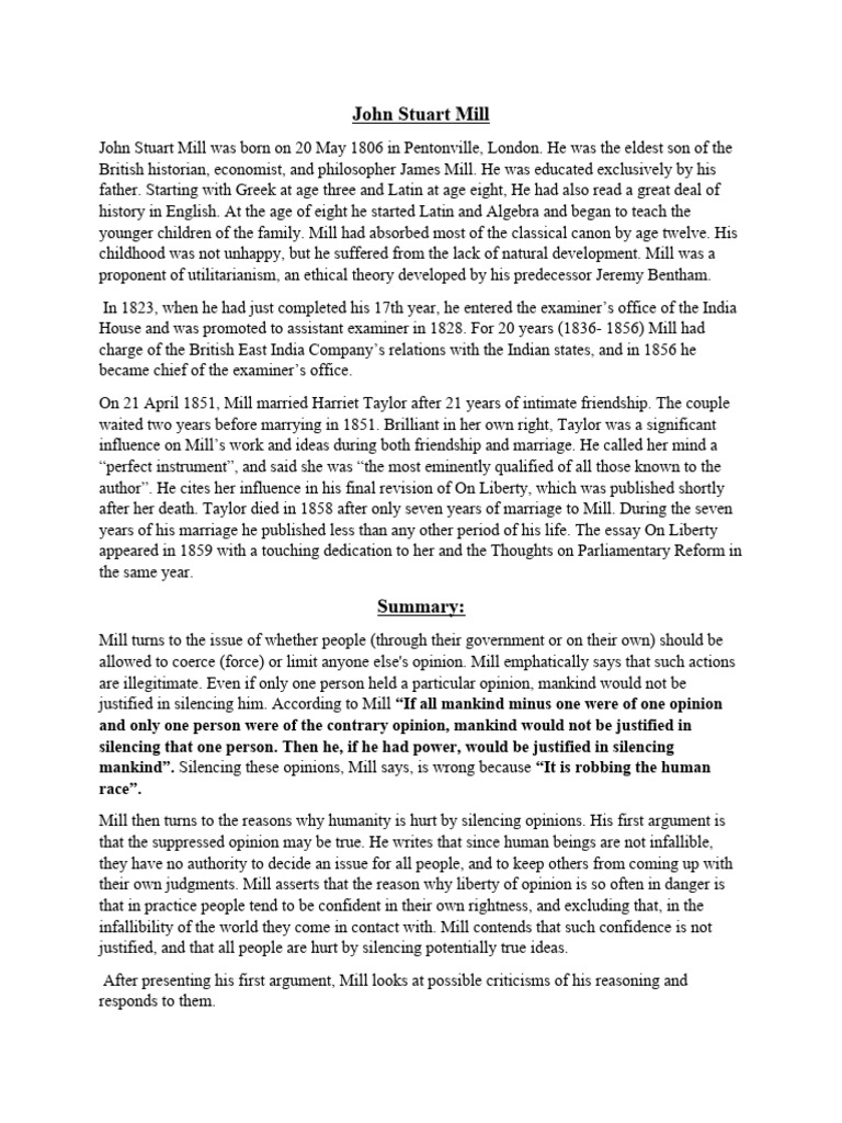 John Stuart Mill | PDF