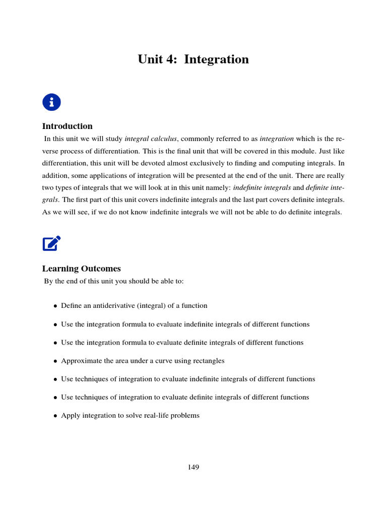 MAT122 Integration | PDF