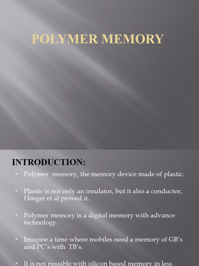 Polymer Memory | PDF | Computer Memory | Random Access Memory