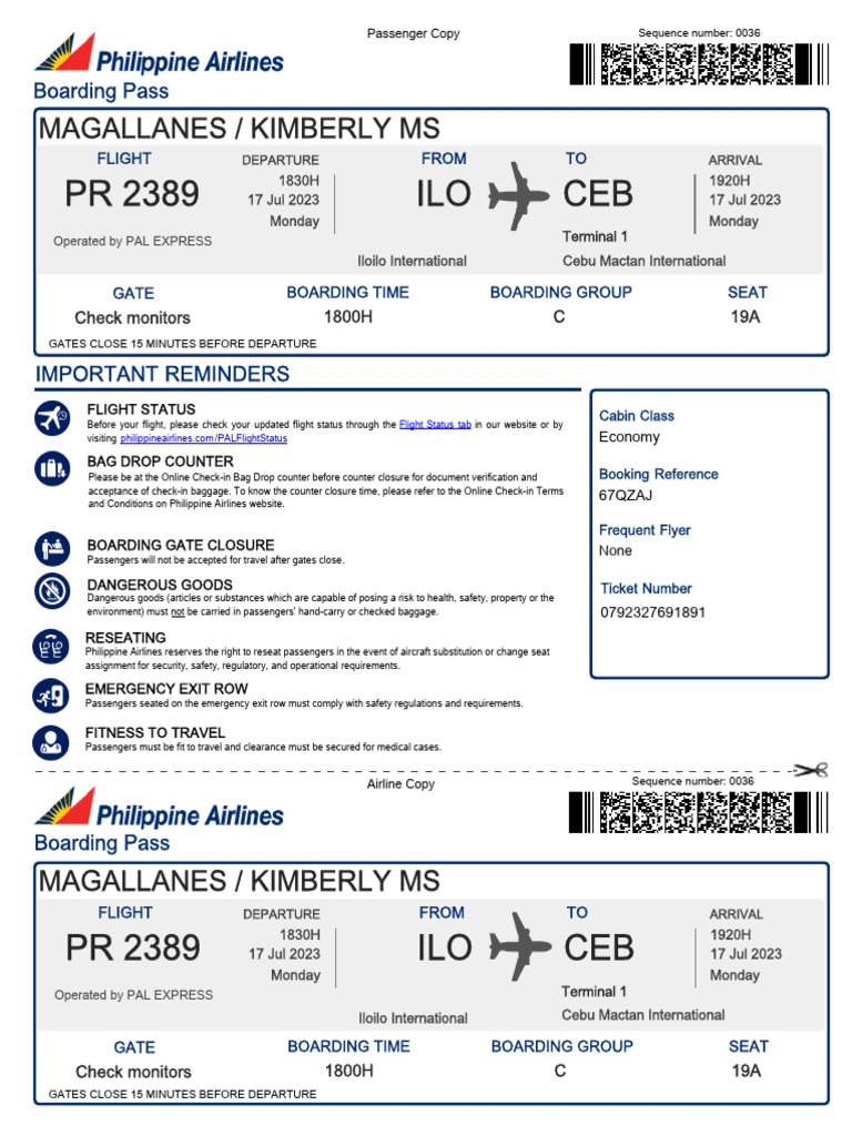 Philippine Airlines Flight PR 2389 Info | PDF | Aviation | Transport