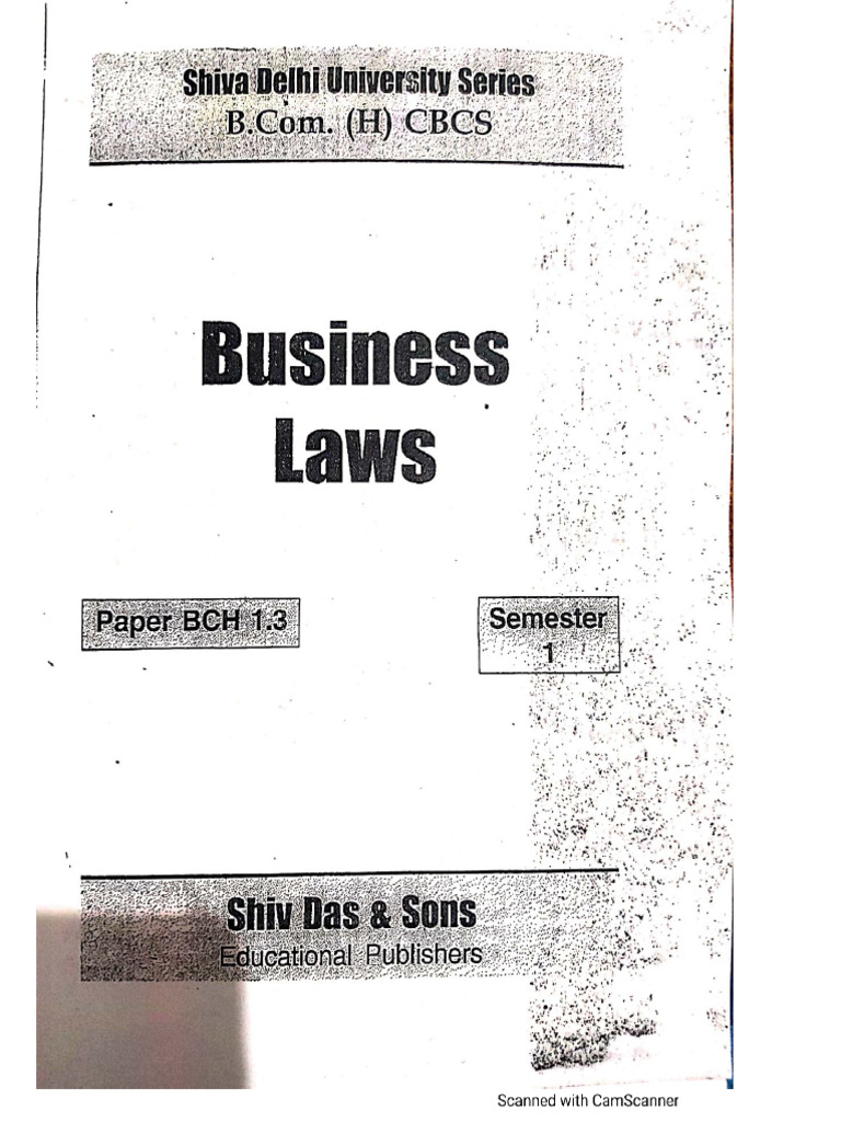 Business Law Shiv Das | PDF