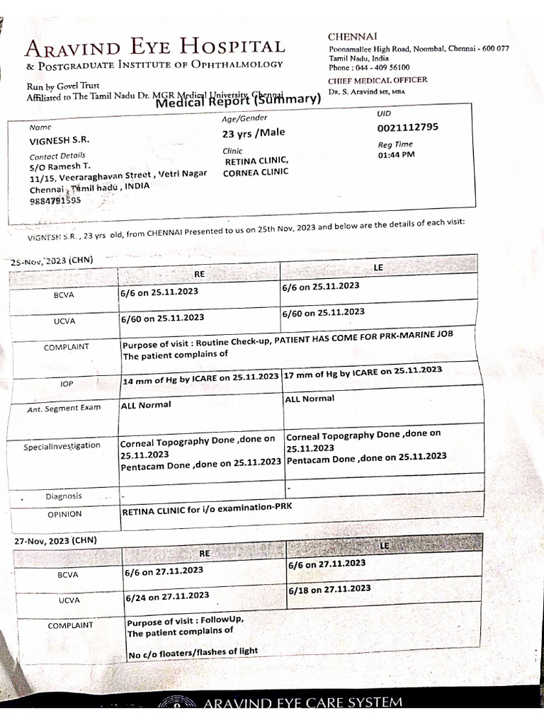 Medical Report | PDF