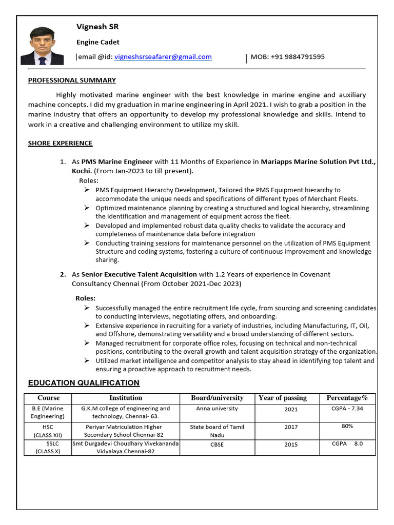 Vignesh SR TME | PDF | Recruitment