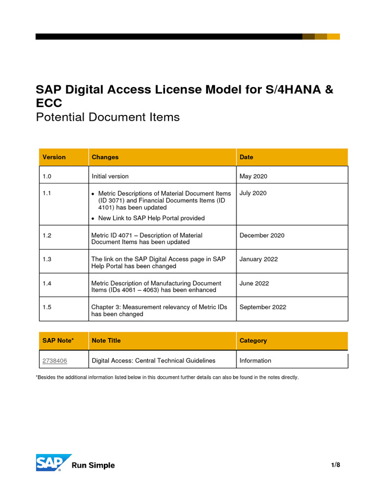 SAP Digital Access License Overview | PDF | Invoice | Information ...