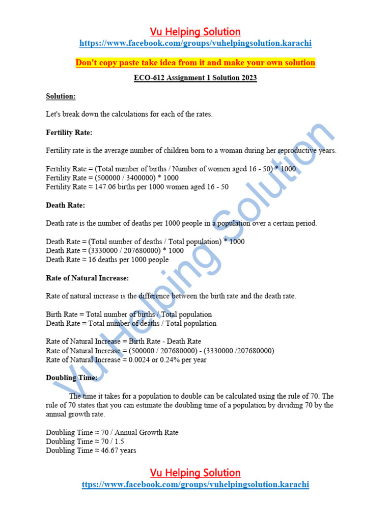 ECO612 Assignment 1 Solution 2023 | PDF