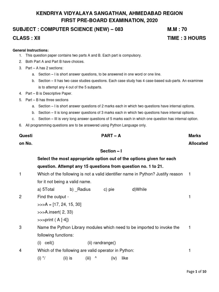 Ahmadabad QP | Download Free PDF | Computing | Computer Programming
