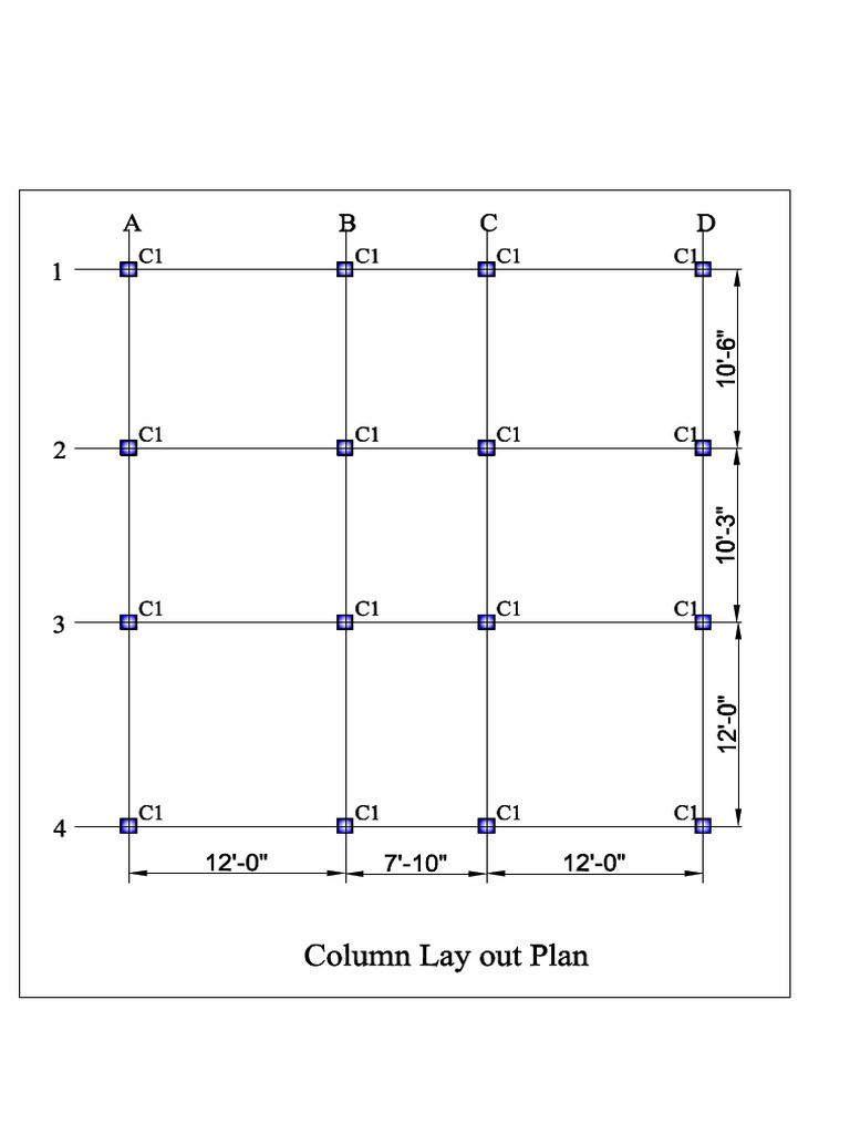 Column Lay Out Plan | PDF